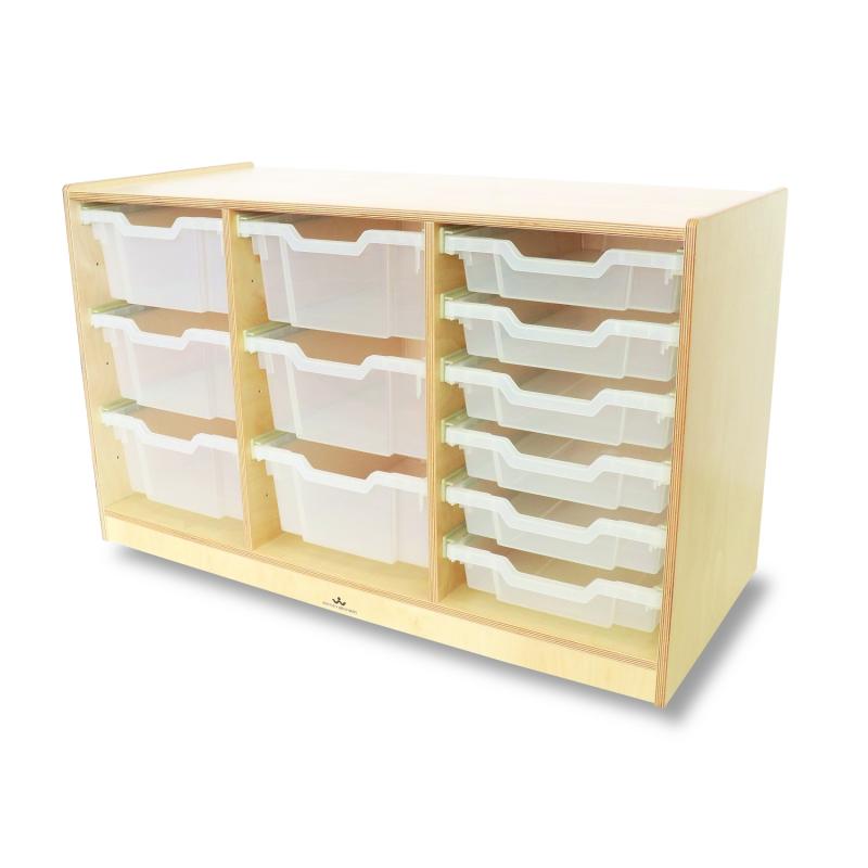 Clear Tray Triple Column Storage Cabinet | Whitney Brothers