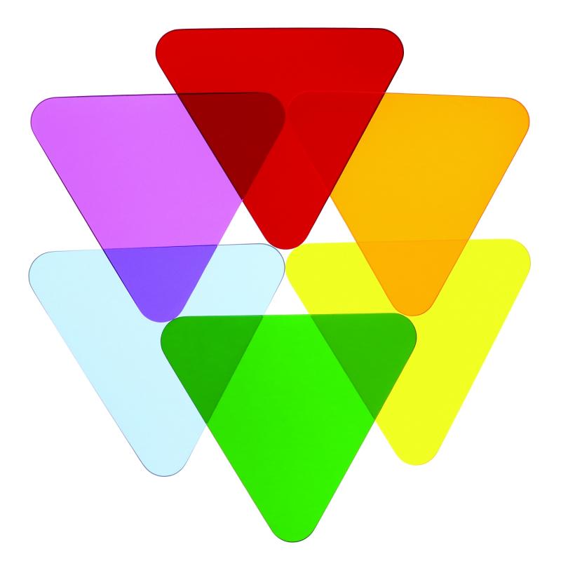 Color Wheel Triangles - Set Of Six | Whitney Brothers